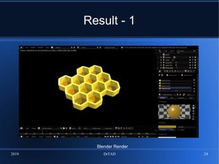 DrTAD Blender software. Assigning a Material. 3D Honeycomb. Tutorial ...
