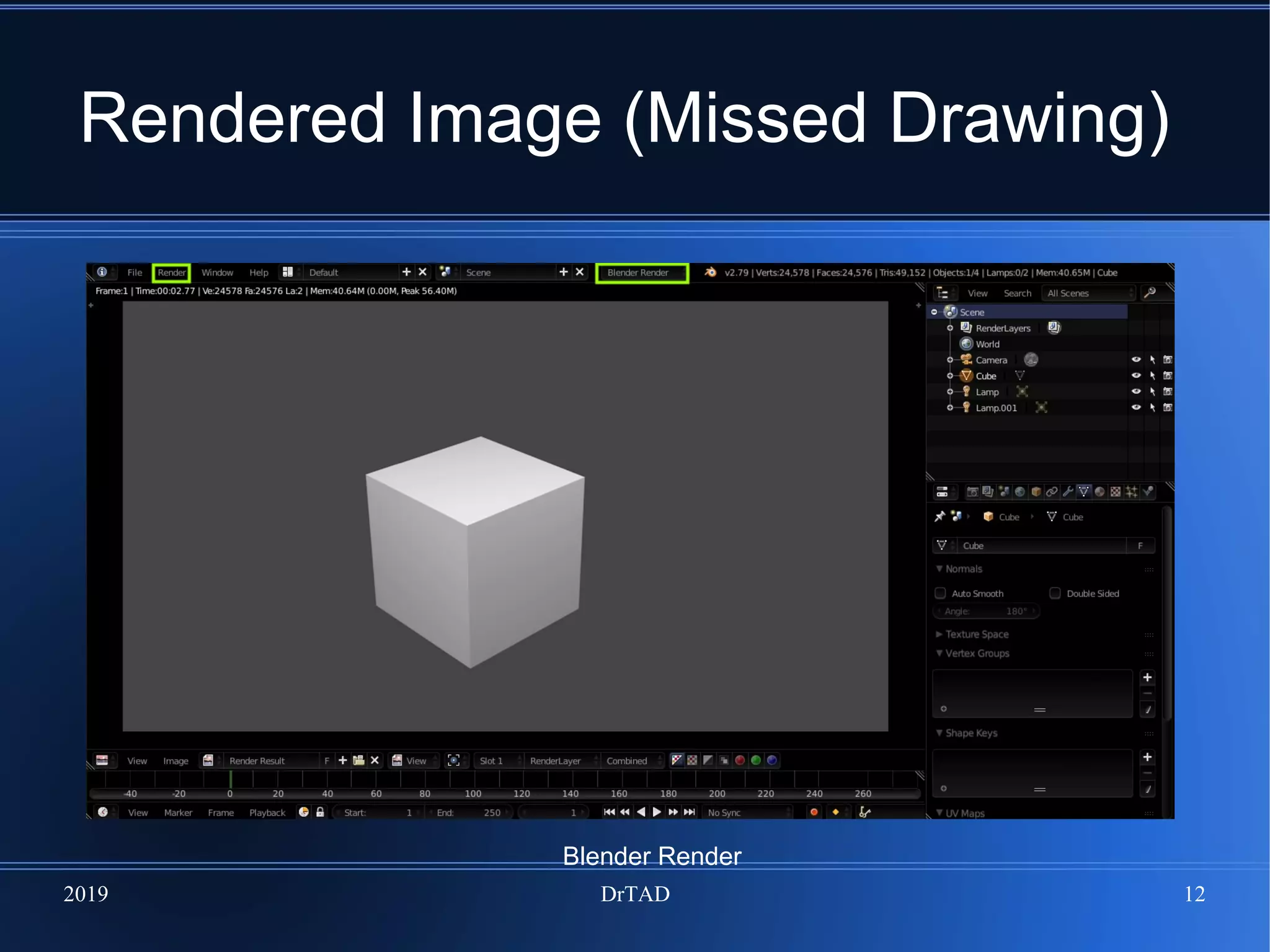 DrTAD Blender software. Vertex Paint & Render. Tutorial / 2 Examples ...