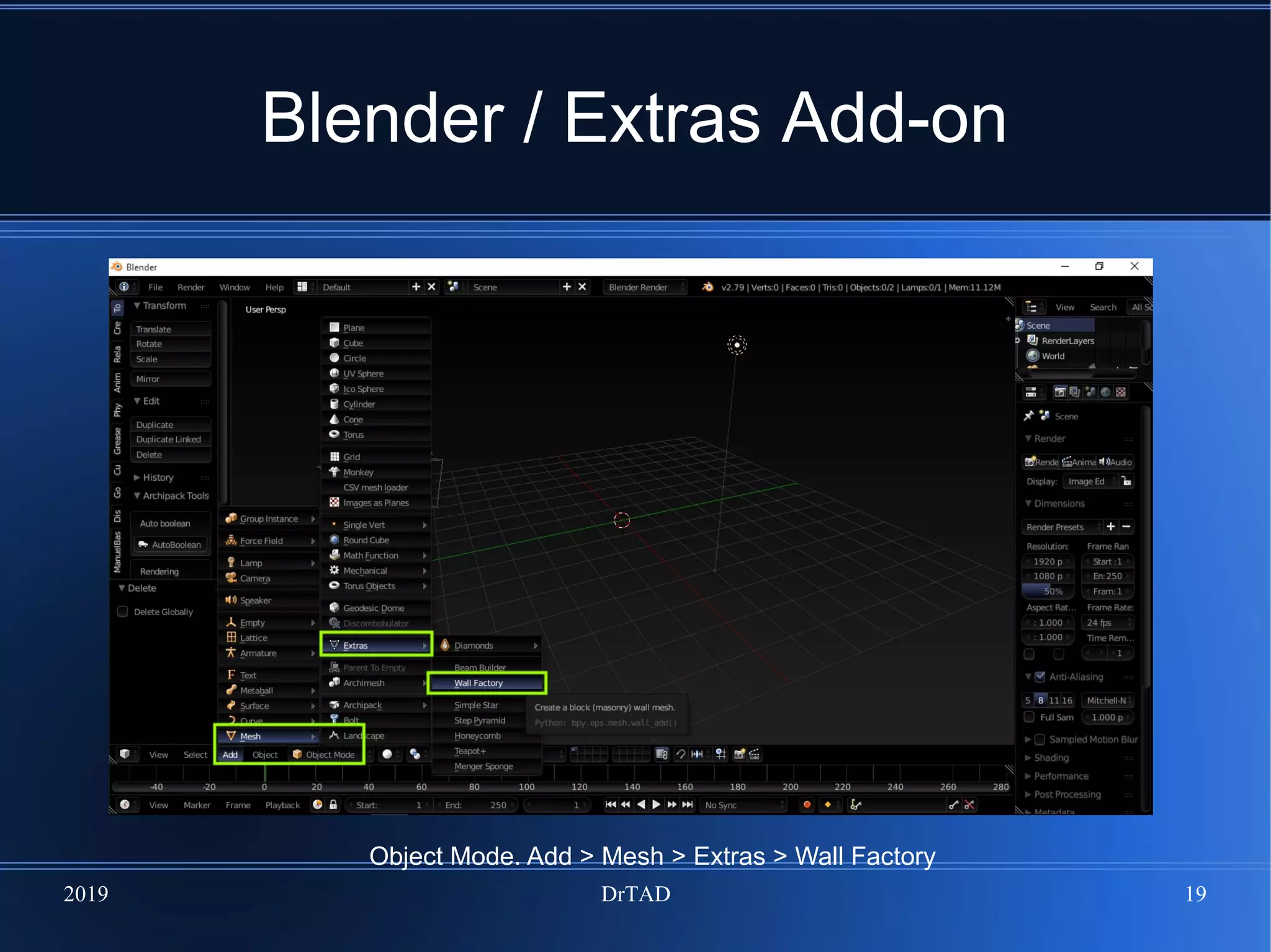 DrTAD Blender software. Vertex Paint & Render. Tutorial / 2 Examples ...