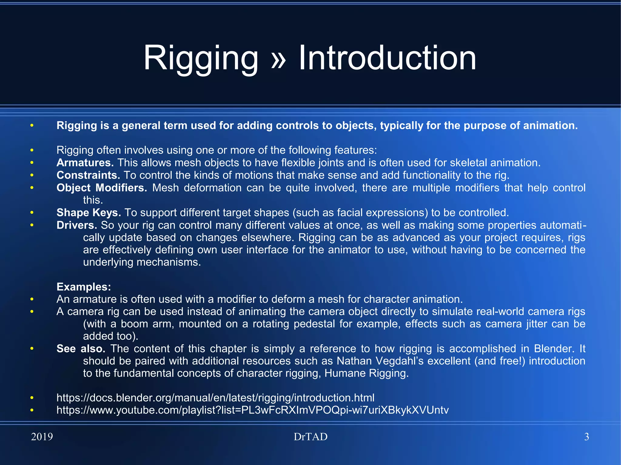 DrTAD Blender software. Rigging & Animation of 3D Human Model | PDF