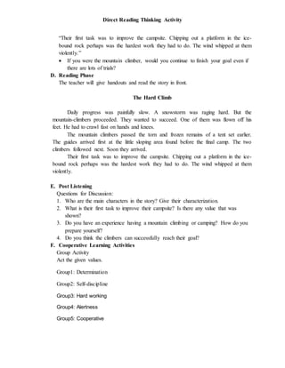 Drta k12 the hard climb (story) | DOCX