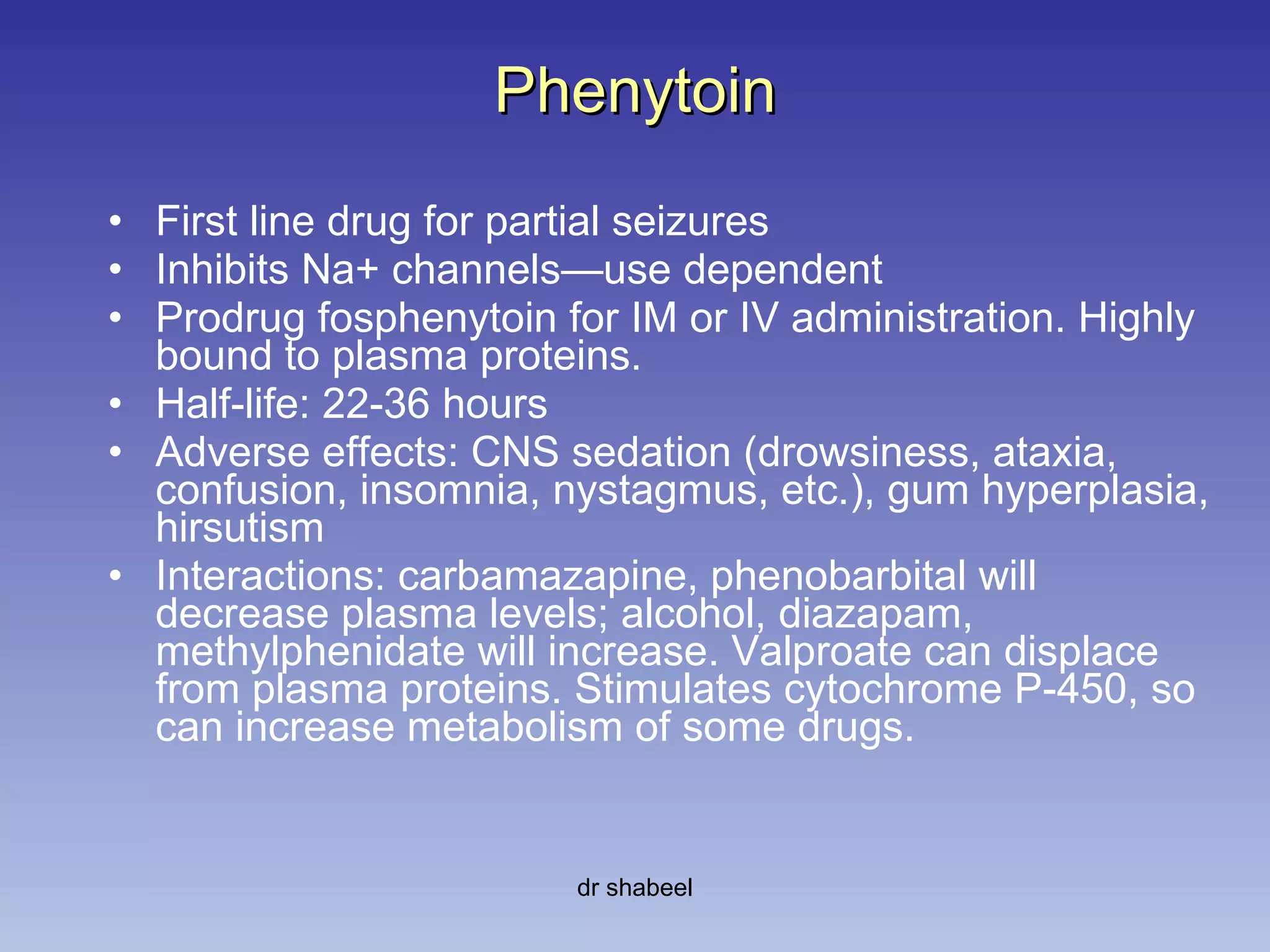 Pharmacology of Antiepileptic Drugs | PPT