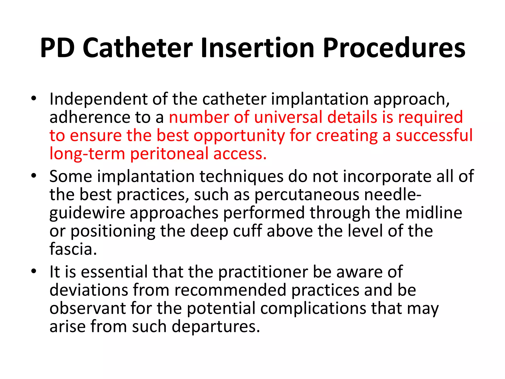 Dr tamer el said pd catheter insertion | PPTX