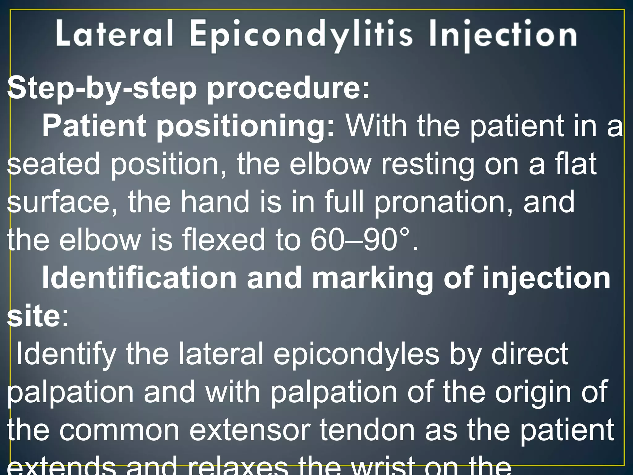 Dr tarek joint and soft tissue injections (1) | PPT
