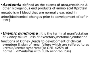 Dr tasnim acute & chronic renal failure | PPT | Endocrine and Metabolic ...
