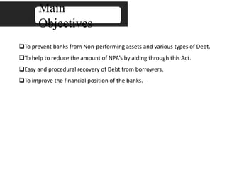 DRT and DRAT has been of immense help to the bank and the borrower. | PPTX