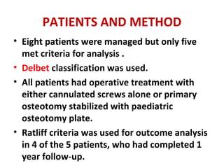 Management of femoral neck fractures in children | PPT
