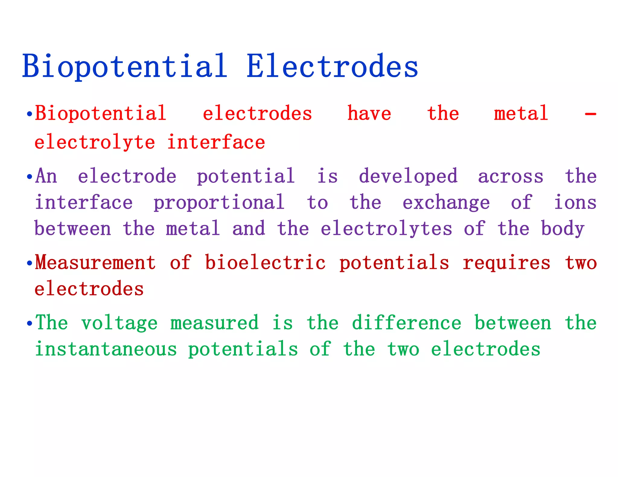 Biopotential electrodes | PDF