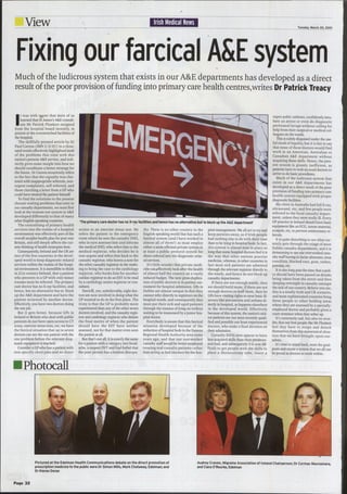 Fixing our farcical A+E system | PDF
