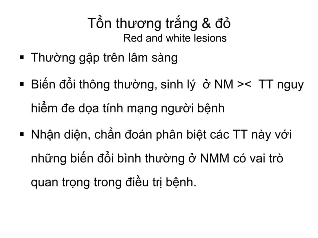 Chan doan dieu tri mot so ton thuong benh hoc mieng | PDF