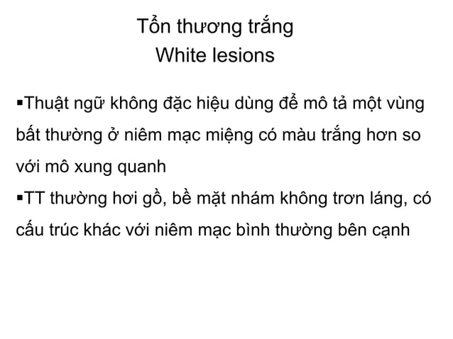 Chan doan dieu tri mot so ton thuong benh hoc mieng | PDF