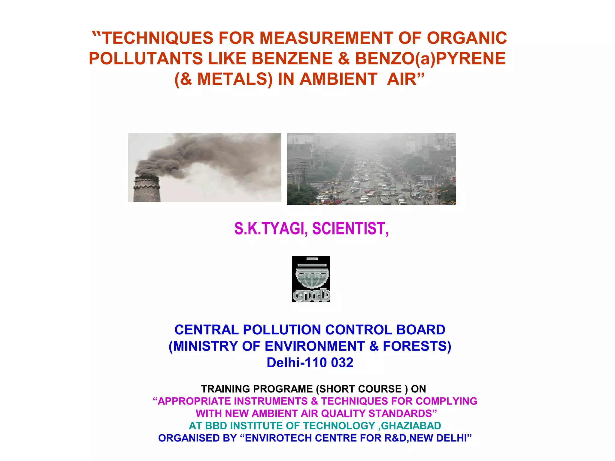 Techniques of Measurement of Organic Pollutants | PDF