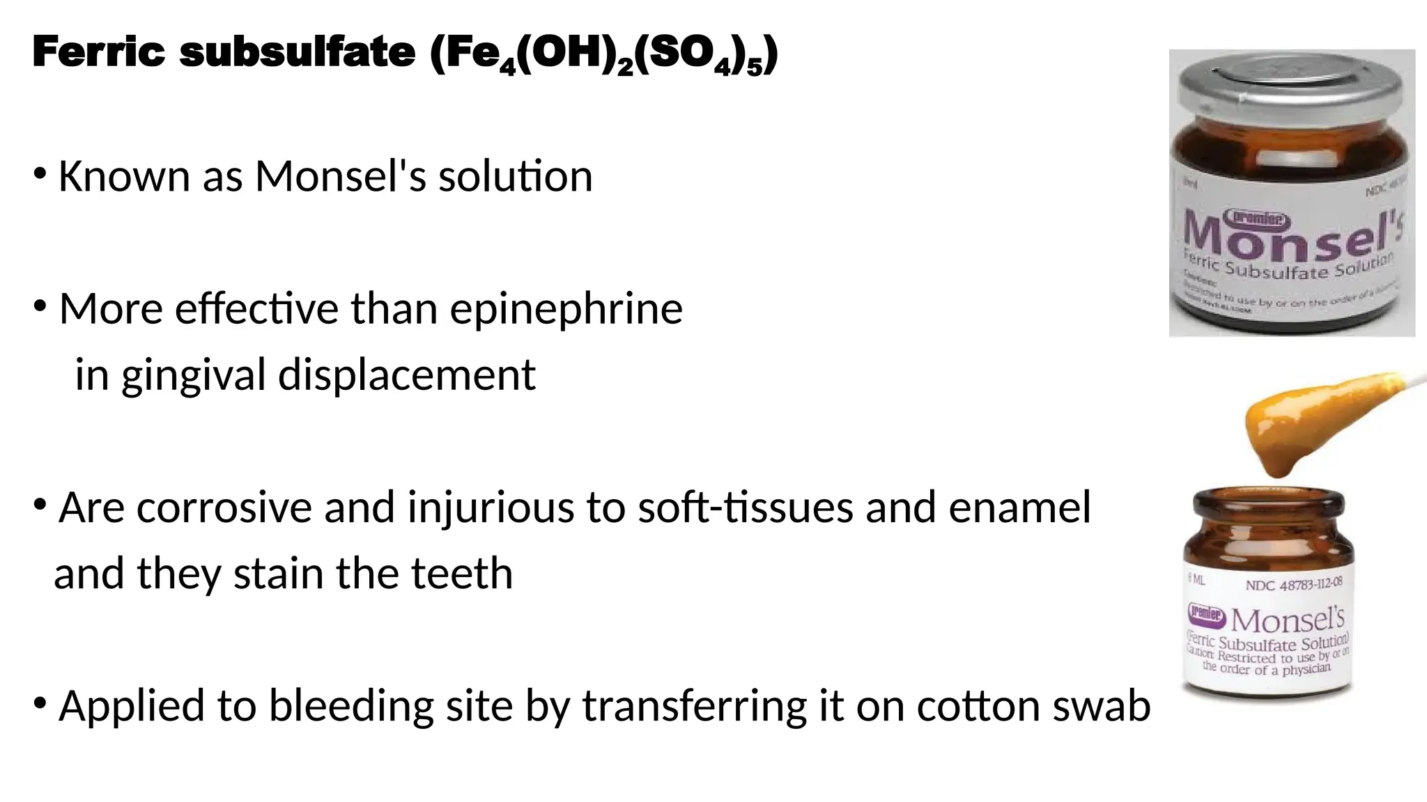 Drugs used as styptics, detail pharmacology of the drugs used as ...