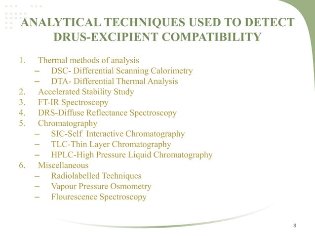 Drug.excipient.compatibility | PPT