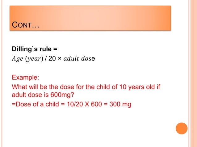 DRUG DOSAGE CALCULATION IN PEDIATRICS BY MANISHA THAKUR | PPT DRUG DOSAGE CALCULATION IN PEDIATRICS BY MANISHA THAKUR | PPT