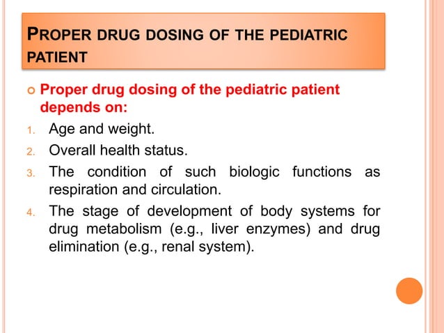 DRUG DOSAGE CALCULATION IN PEDIATRICS BY MANISHA THAKUR | PPTX