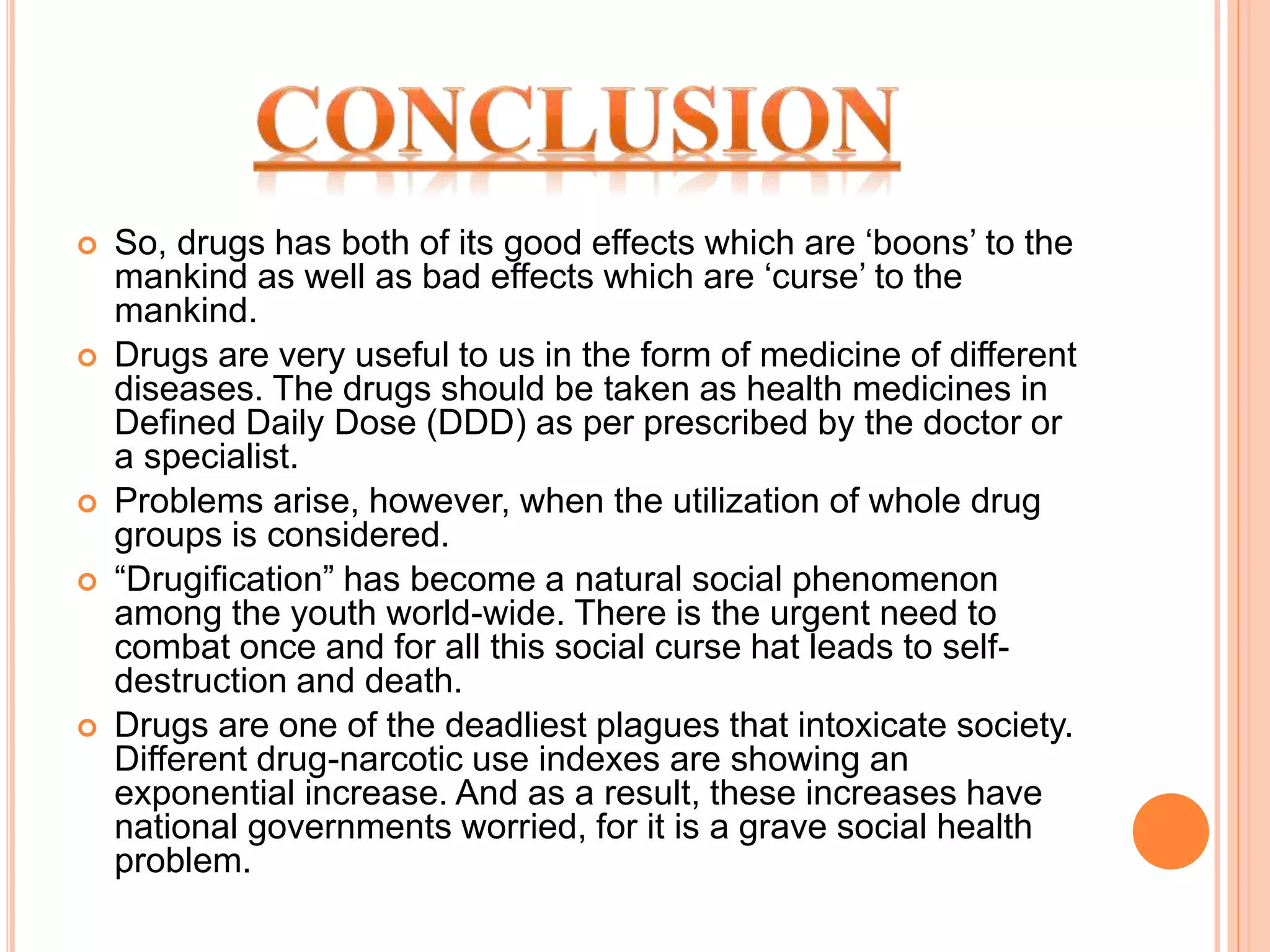Drug a boon or a curse | PPTX