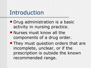 Drug Administration | PPT