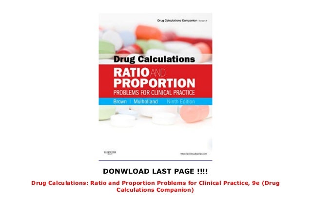 Drug Calculations: Ratio and Proportion Problems for Clinical Practice ...