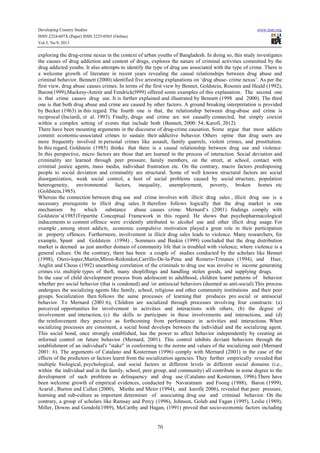 Drug crime nexus explored-a study on the youths of selected urban areas ...