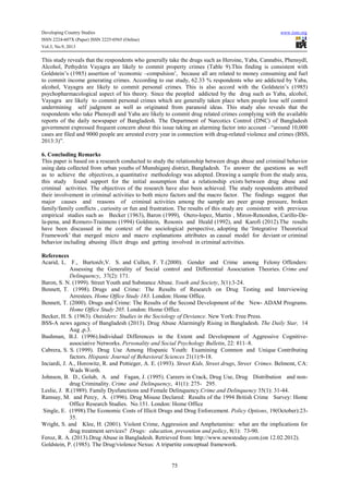 Drug crime nexus explored-a study on the youths of selected urban areas in munshiganj district ...