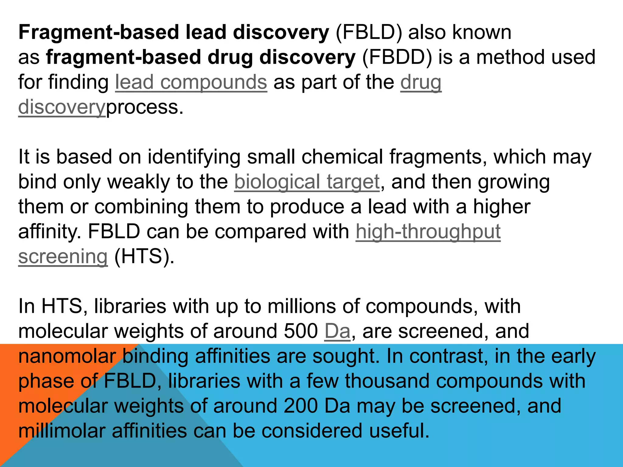 Drug discovery hit to lead | PPTX