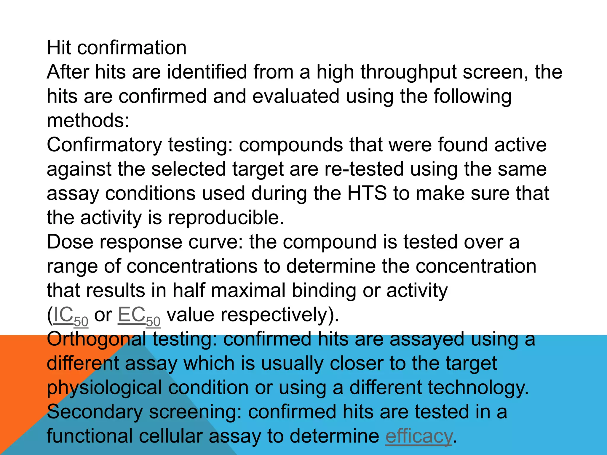 Drug discovery hit to lead | PPTX
