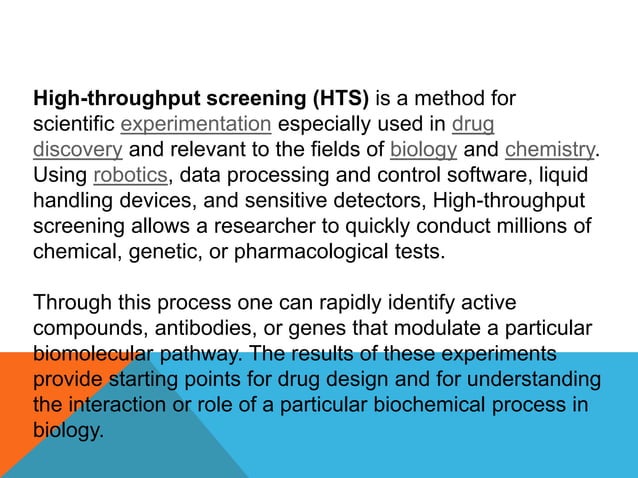 Drug discovery hit to lead | PPTX | Chemistry | Science