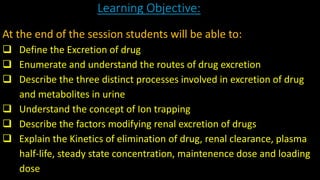 Drug-Elimination pharmacology .pptx