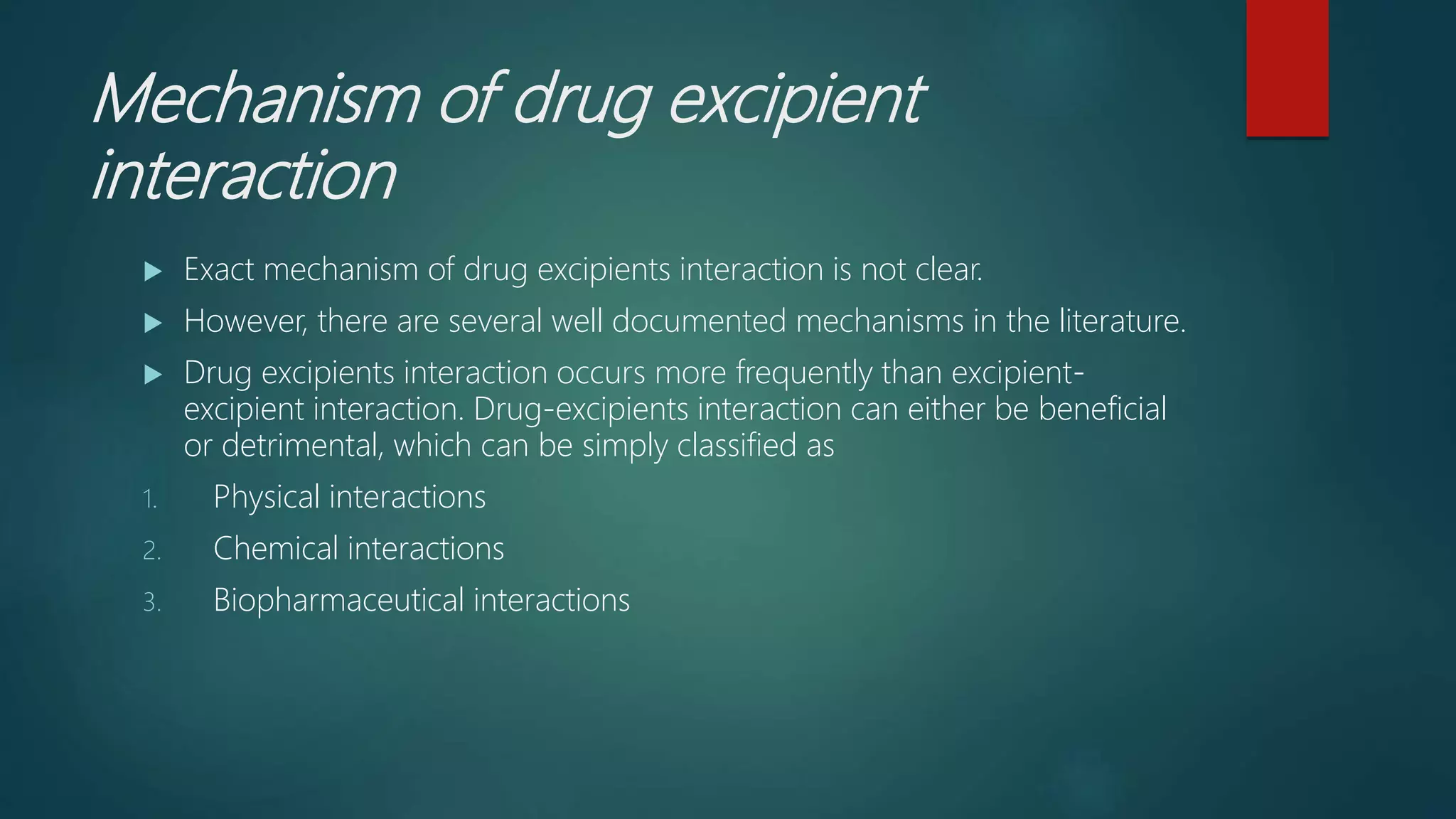 Drug excipient compatibility studies | PPTX