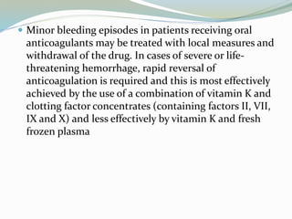 Drug induced bleeding disorders | PPTX