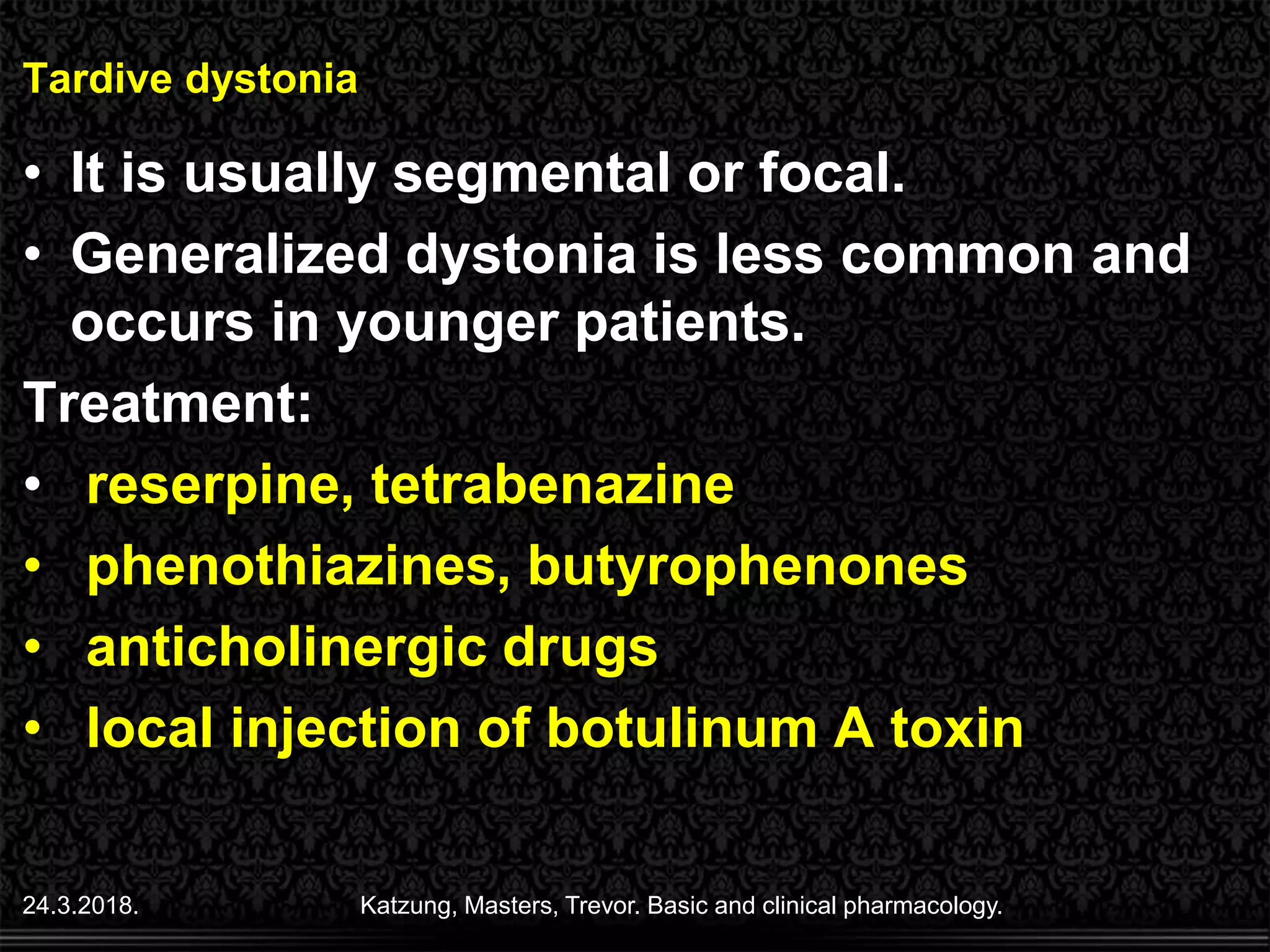 Drug induced dyskinesias | PPSX
