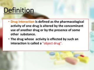 Drug interaction chemical-delivery system | PPTX