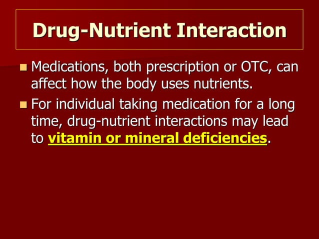 Drug nutrient interaction | PPT