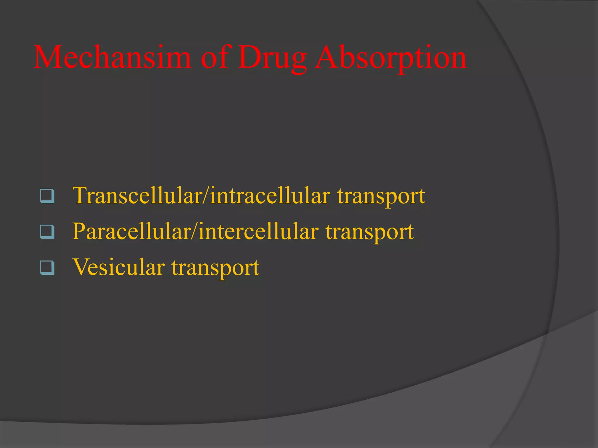 Drug absorption | PPT