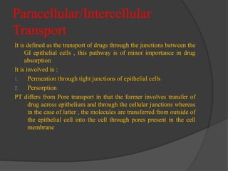 Drug absorption | PPTX