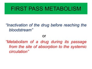 Drug absorption | PPTX