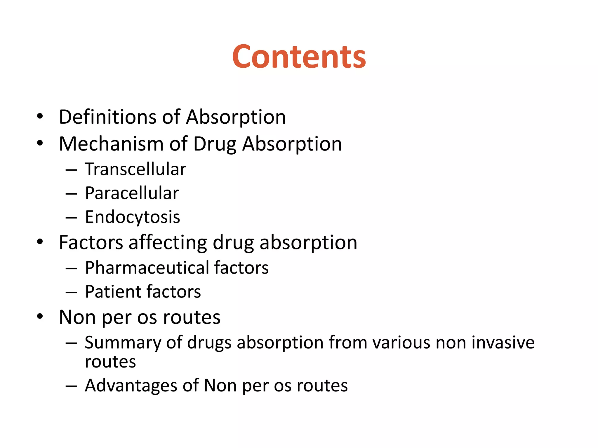 Drug Absorption | PDF