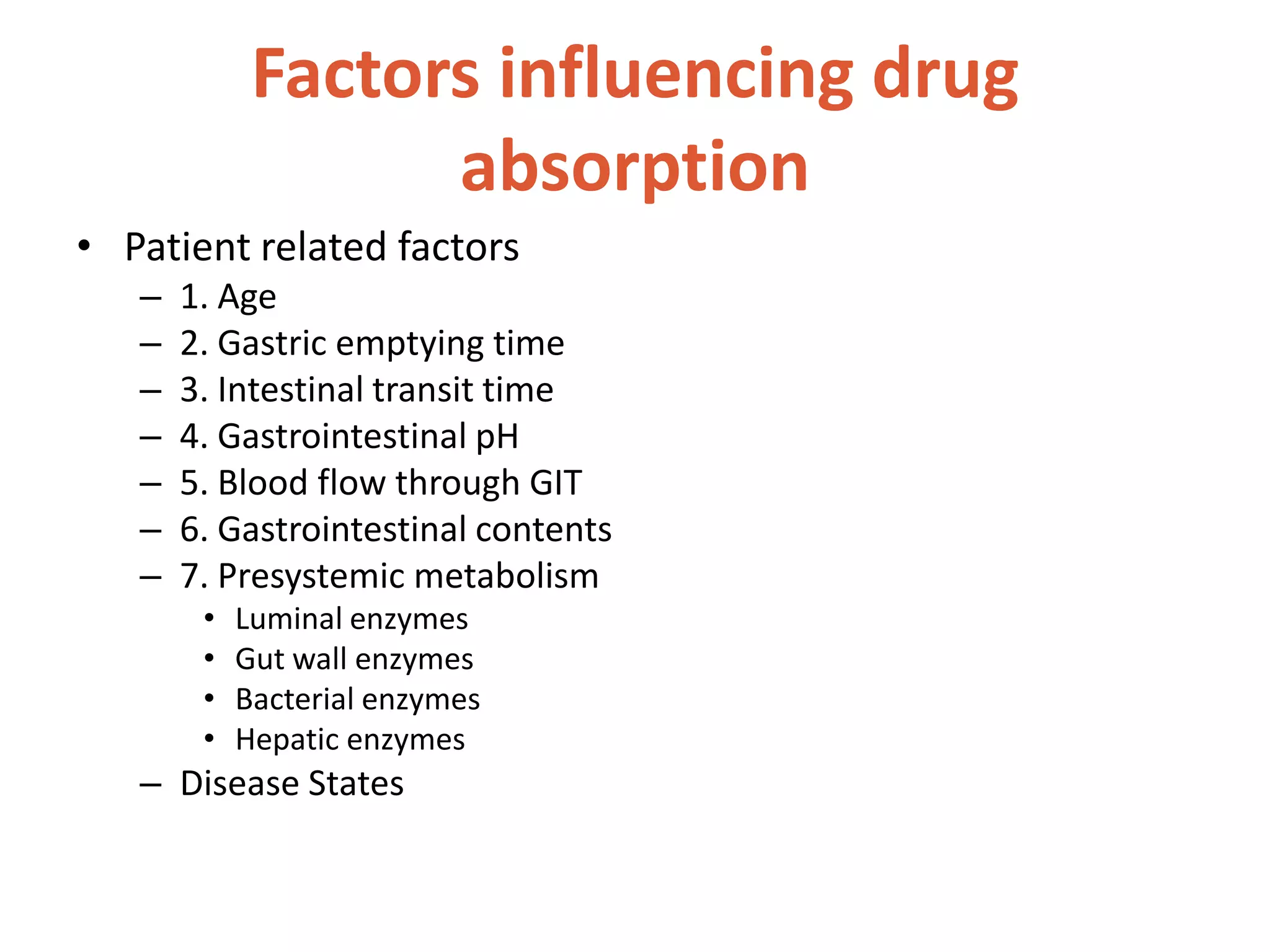 Drug Absorption | PDF