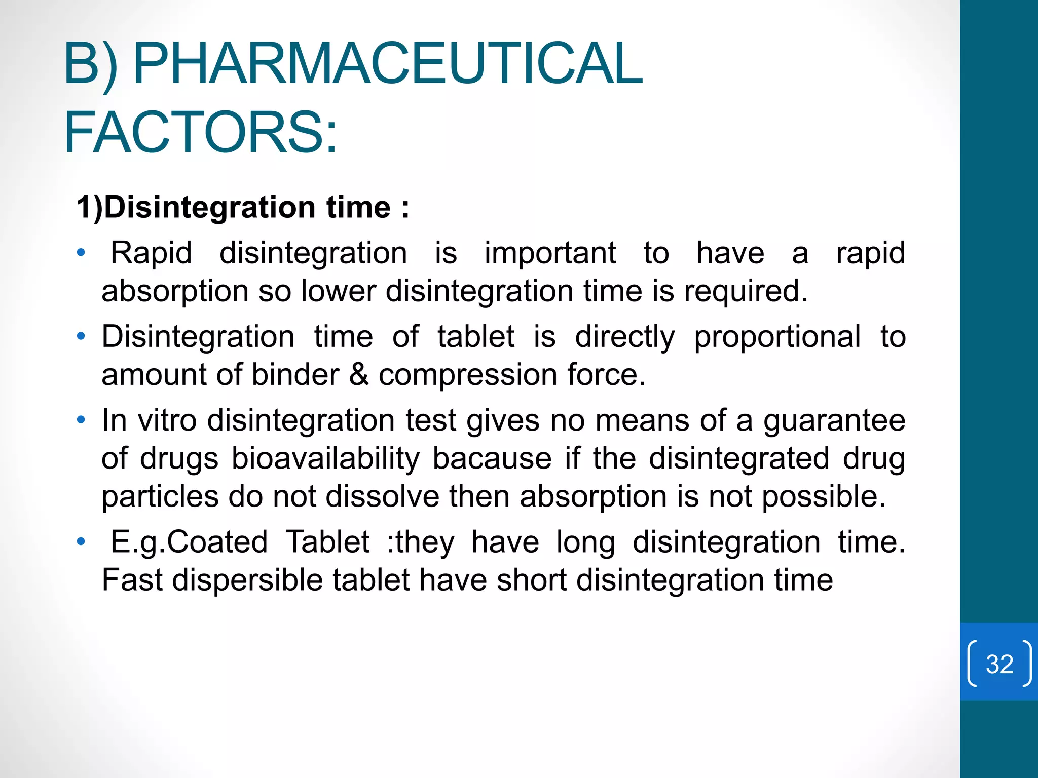 Drug absorption from the gastrointestinal tract | PPTX
