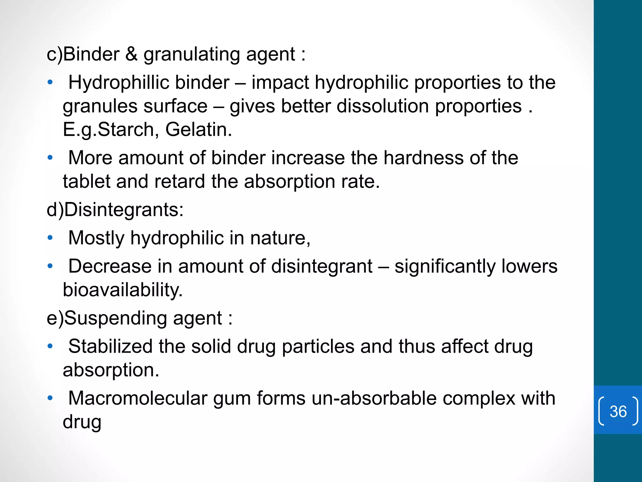 Drug absorption from the gastrointestinal tract | PPTX