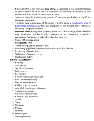Drug abuse | DOCX