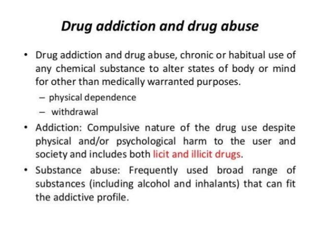 Drug abuse