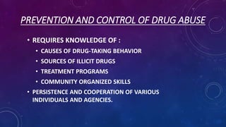 DRUG ABUSE/CATEGORIES OF DRUGS/ NARCOTICS/PREVENTION OF DRUG ADDICTION ...
