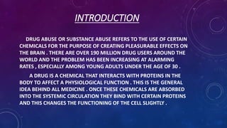 DRUG ABUSE/CATEGORIES OF DRUGS/ NARCOTICS/PREVENTION OF DRUG ADDICTION ...