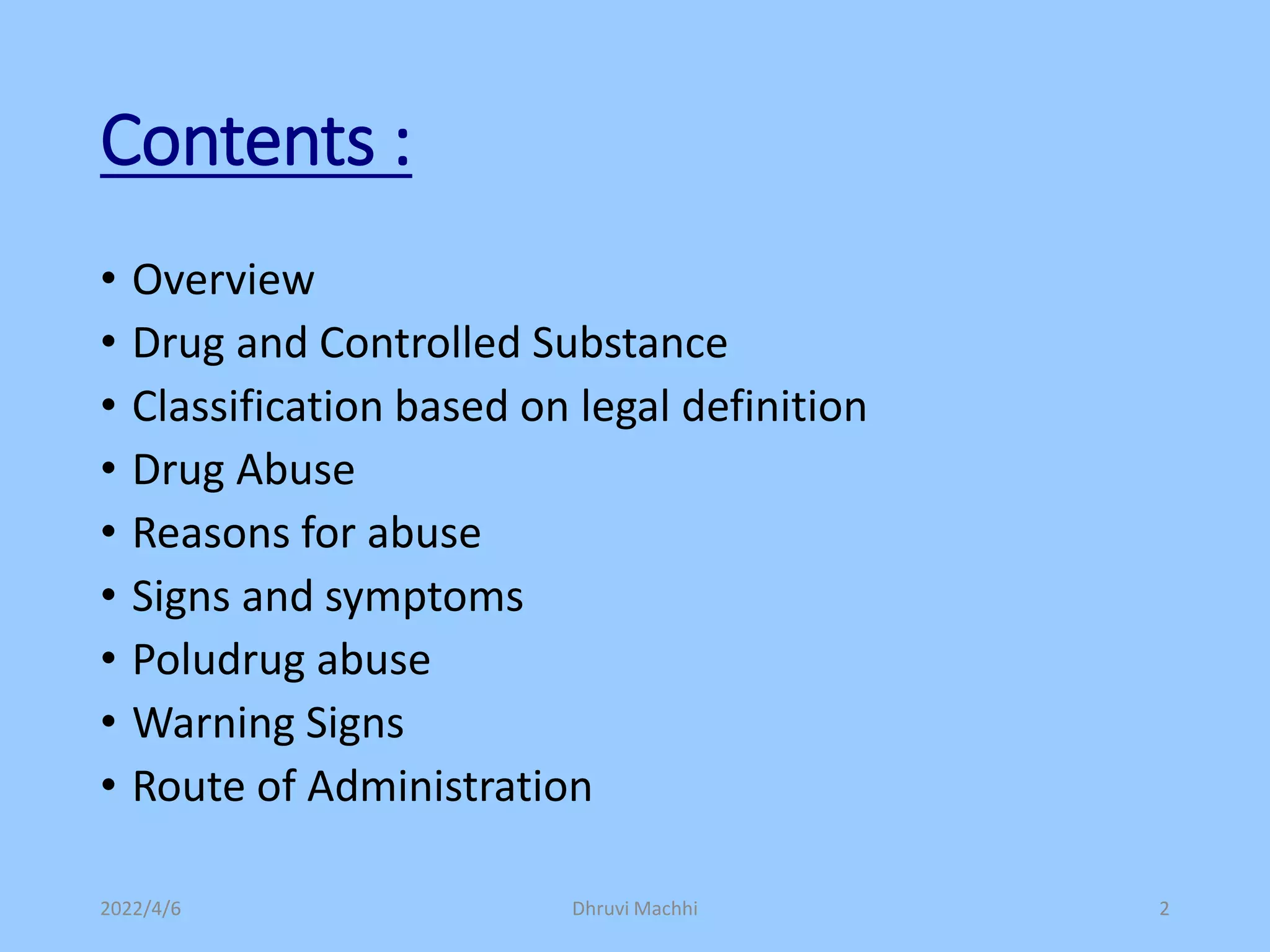 Drug abuse & addiction | PPTX