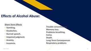 Drug abuse and alcoholism | PPTX