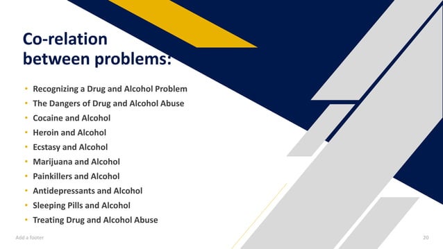 Drug abuse and alcoholism | PPTX | Illegal Drugs, Tobacco, eCigarettes ...