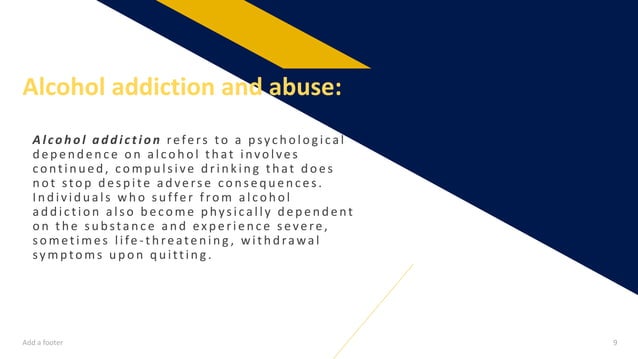 Drug abuse and alcoholism | PPTX | Illegal Drugs, Tobacco, eCigarettes ...