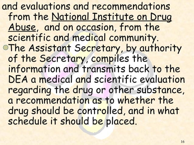 Drug abuse & control act 1970 ppt dra2 | PPT
